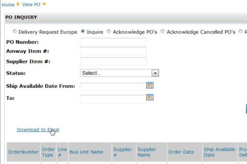 PO Inquiry | ABG Supplier Portal